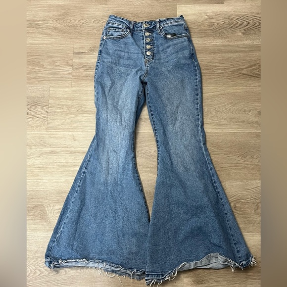 wild fable | Jeans | Wild Fable Highest Rise Extreme Flared Blue Jeans ...